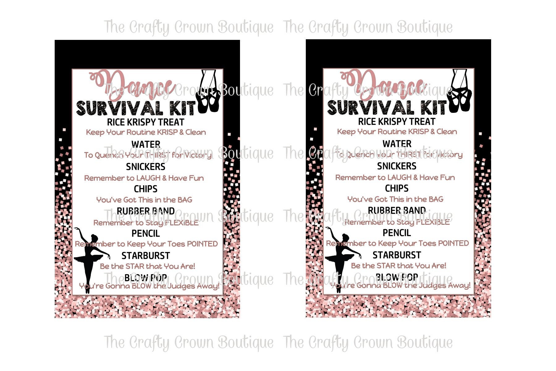 Dancer Dance Competition Survival Kit Cheer Gift Tag INSTANT DOWNLOAD ...
