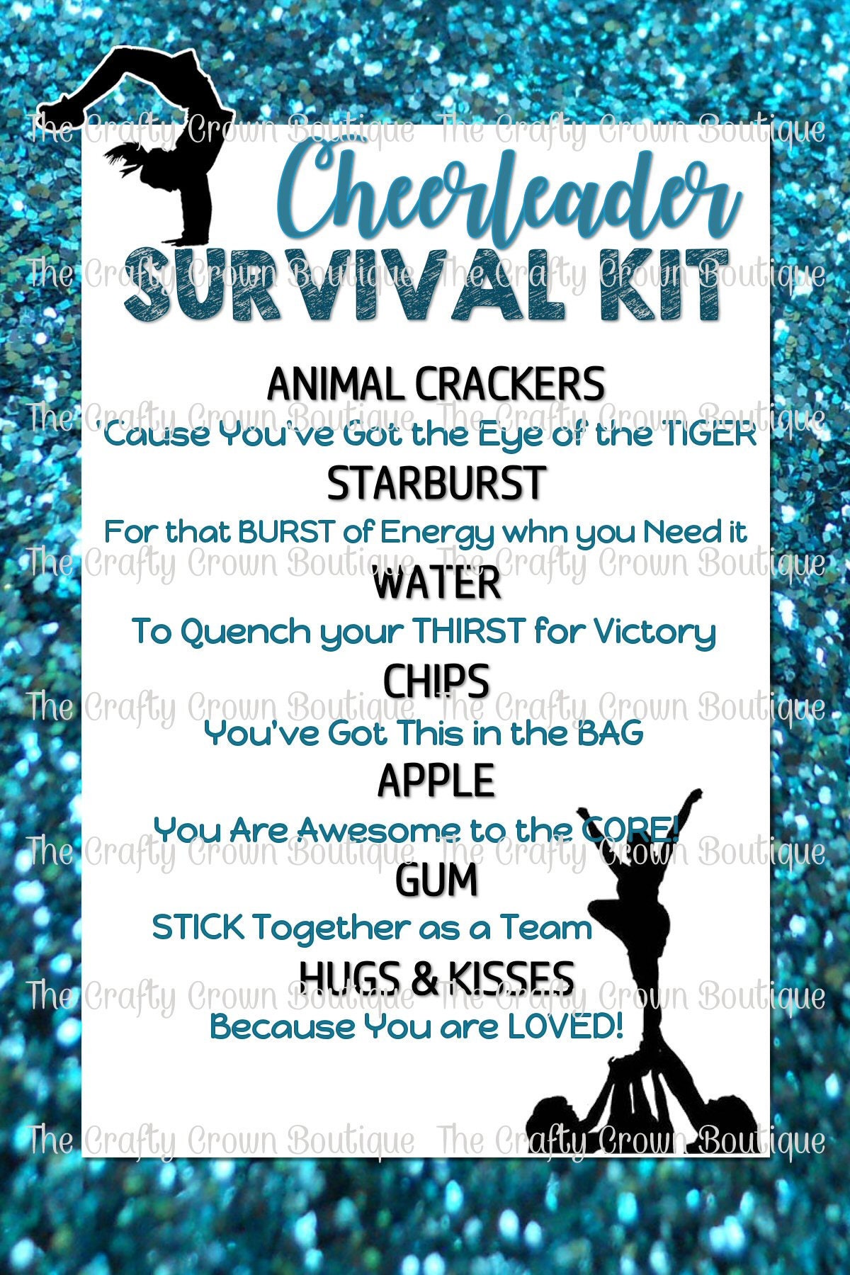 Stickers, Labels & Tags Paper Cheerleading Cheer Competition Survival ...