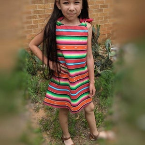 Serape Dress - Fiesta Serape Dress - Mexican Fiesta Dress - Mexican ...