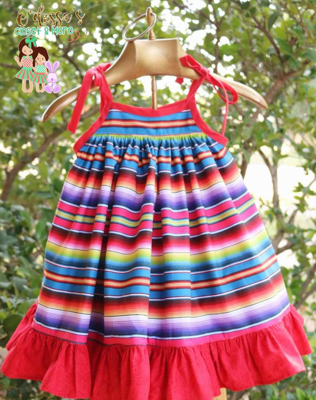 Serape Girls Fiesta Dress- Serape Twirly Dress - Fiesta Party Dress ...