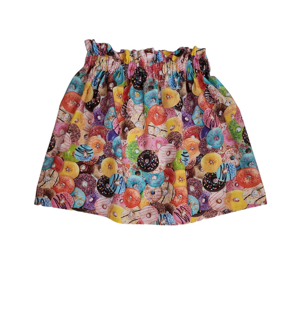 Rainbow Donuts Skirt- Donuts Birthday Girls Skirt- Birthday Donuts ...