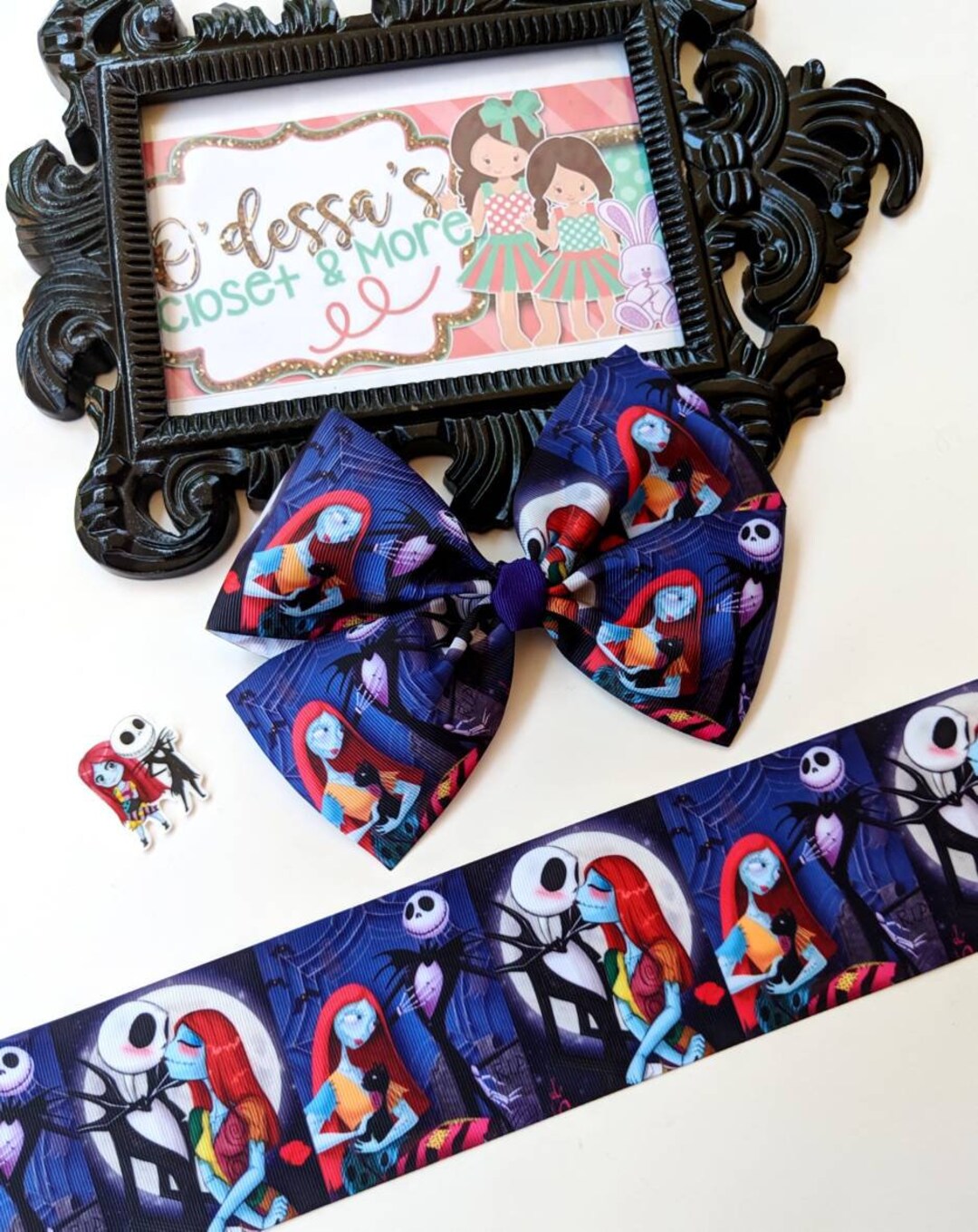 NBC Bow Nightmare Before Christmas Bow Halloween Bow - Etsy