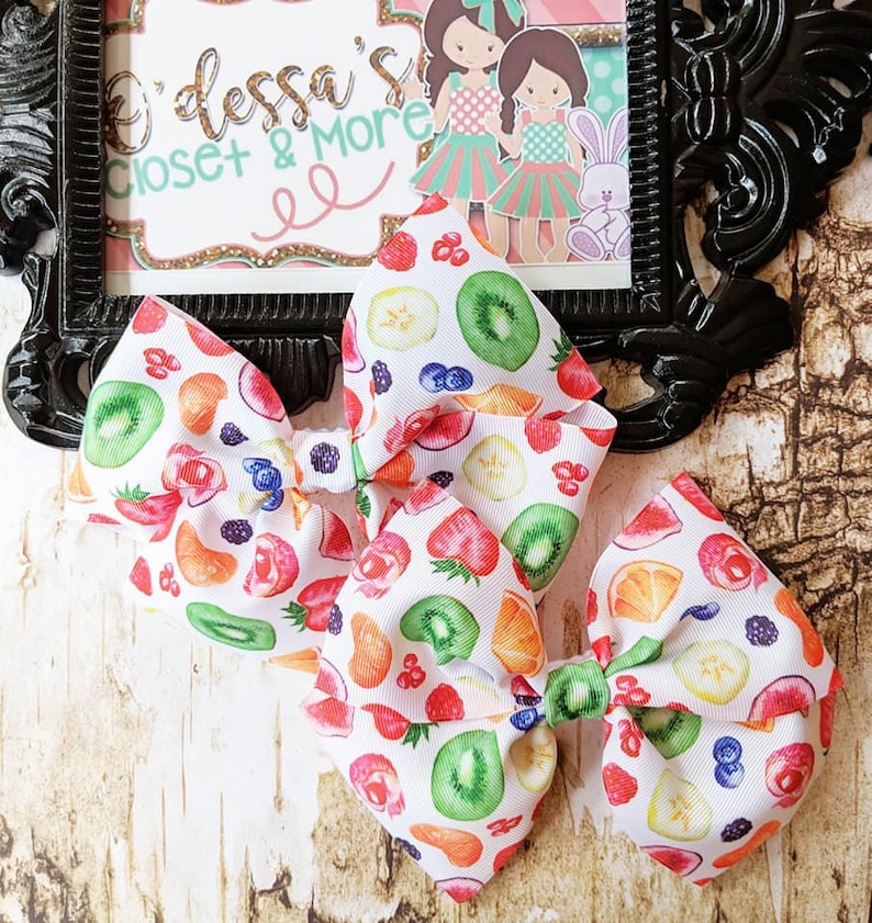 Fruit Bow Lemon Bow Fruit Jumbo Bow Party Fruit Bow - Etsy