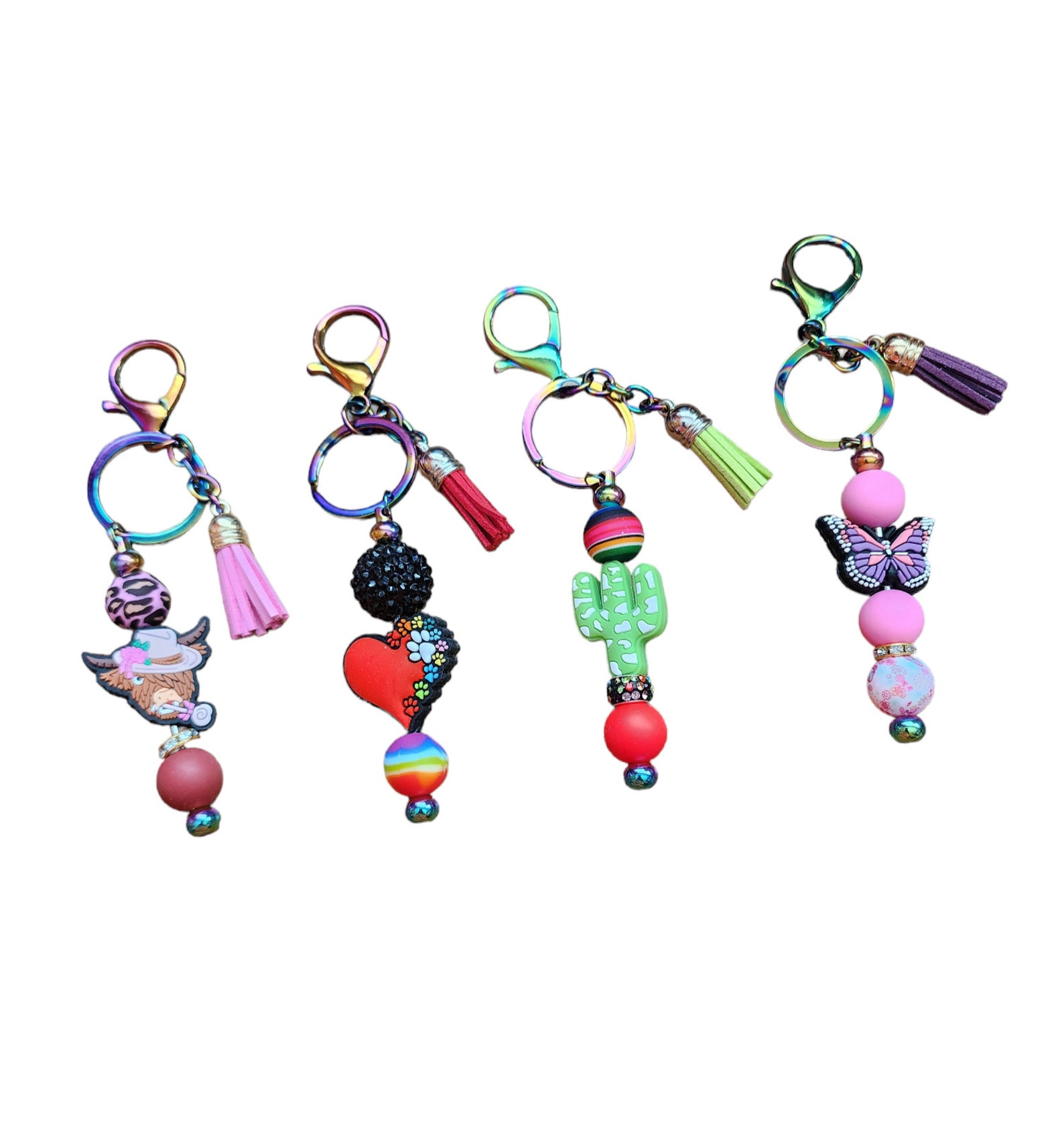 Beaded Bar Keychain - Etsy