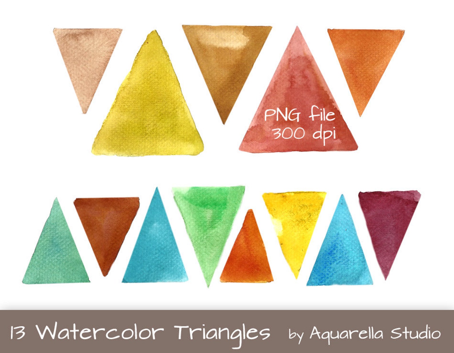 Watercolor Triangles -watercolor Triangle - Watercolor Clipart ...