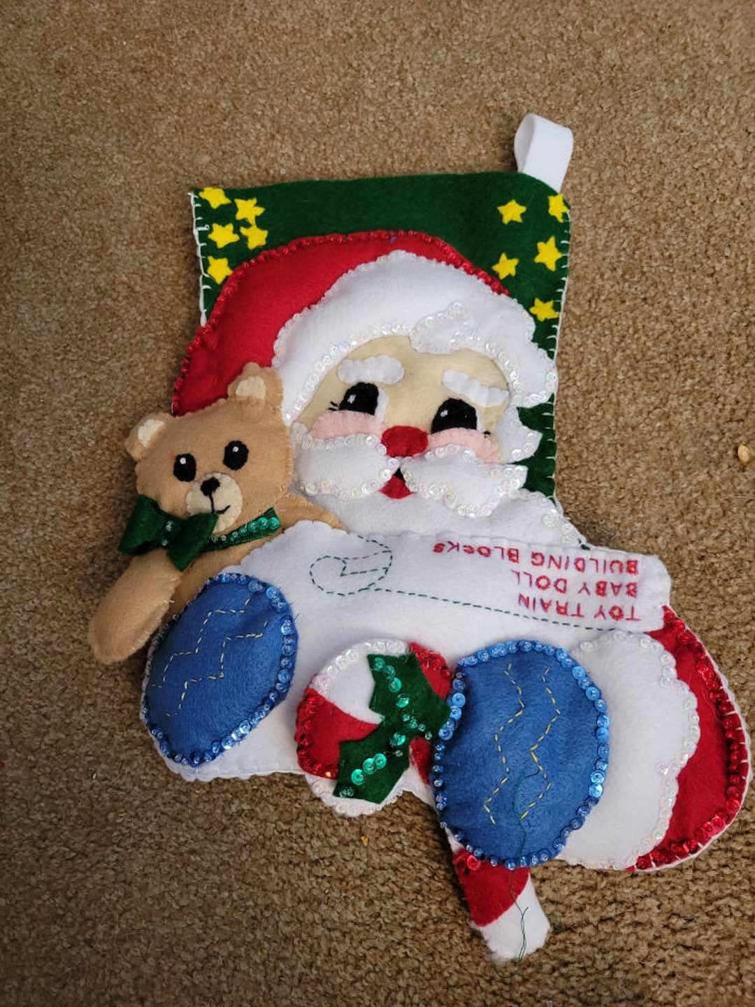 This is a Finished Felt Christmas Stocking. - Etsy