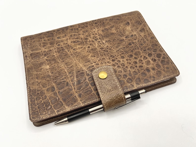 Leather Notebook Cover, Brown Leather Journal, Handmade Travel Cover ...