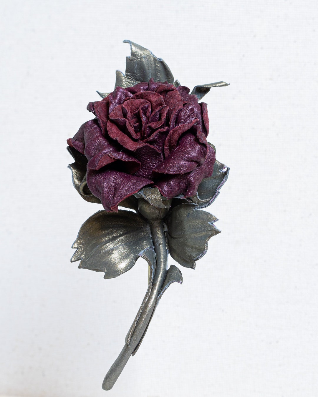 Leather Flower Brooch Pin, Leather Jewelry, Flower Boutonniere, Leather ...