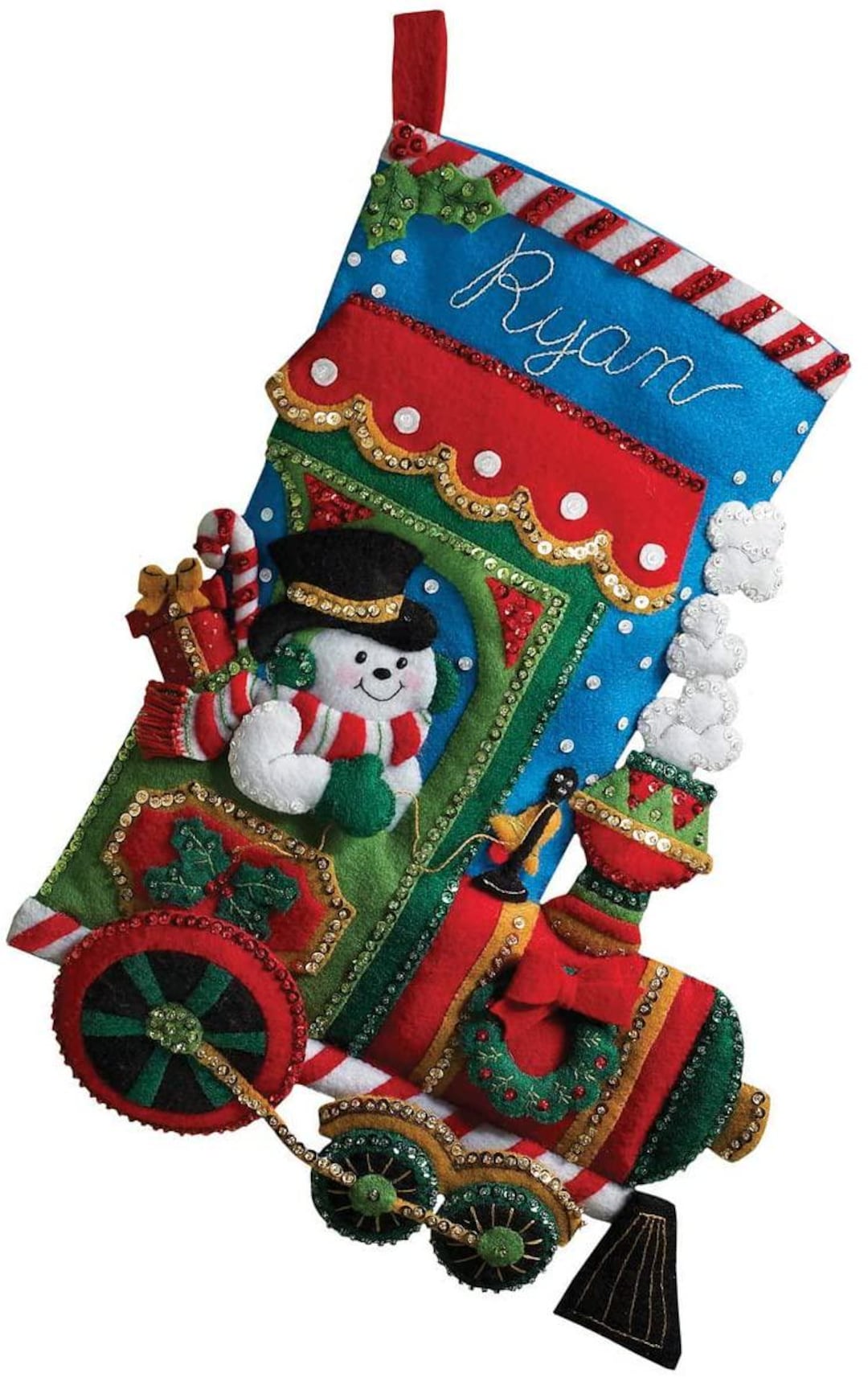 Bucilla Felt Stocking Applique Kit 18"- Candy Express - Etsy