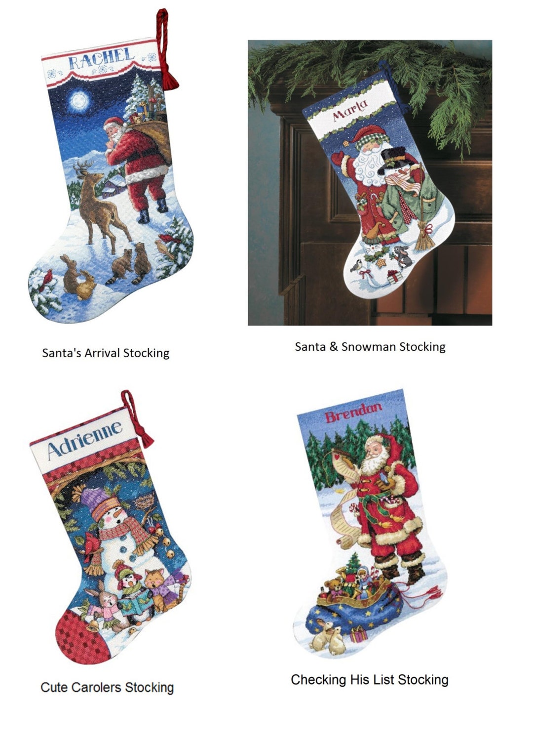 Dimensions Counted Cross Stitch Kit - Santa's Arrival Stocking, Santa ...