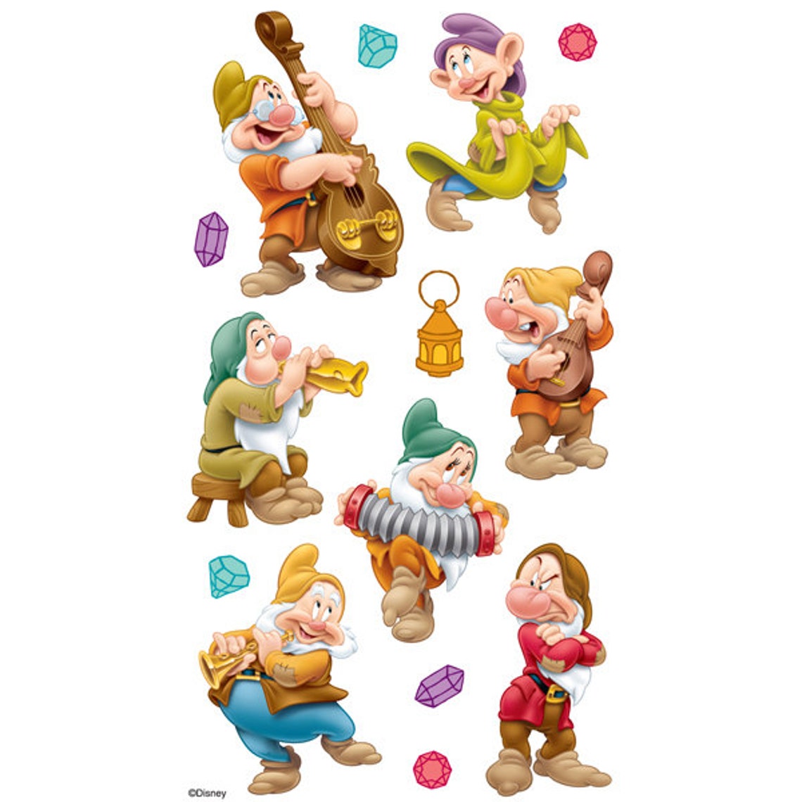 Disney 3 Dimensional Stickers With Foil Gem and Varnish Accents Seven ...