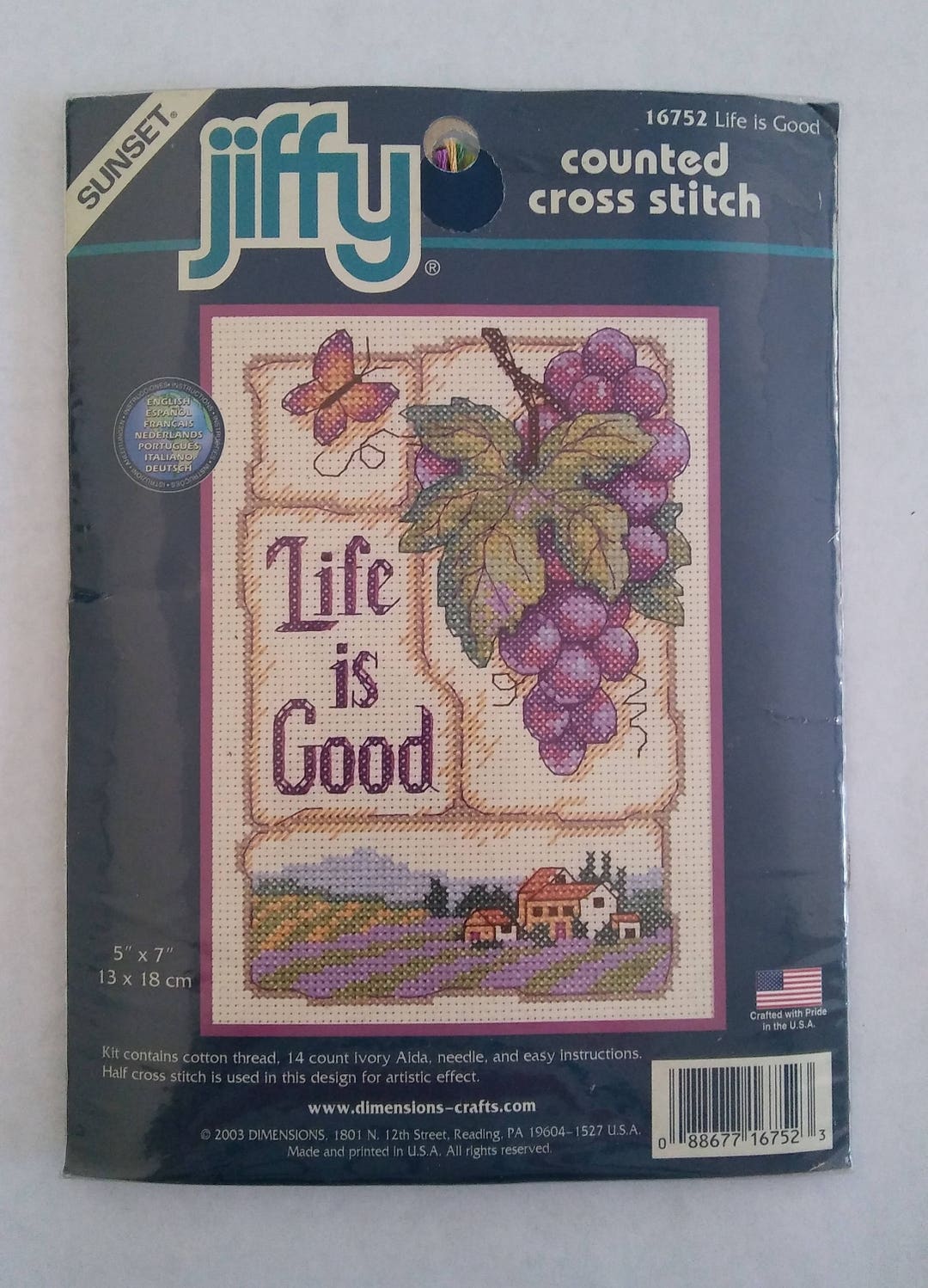 Dimensions Life is Good Counted Cross Stitch Kit - Etsy