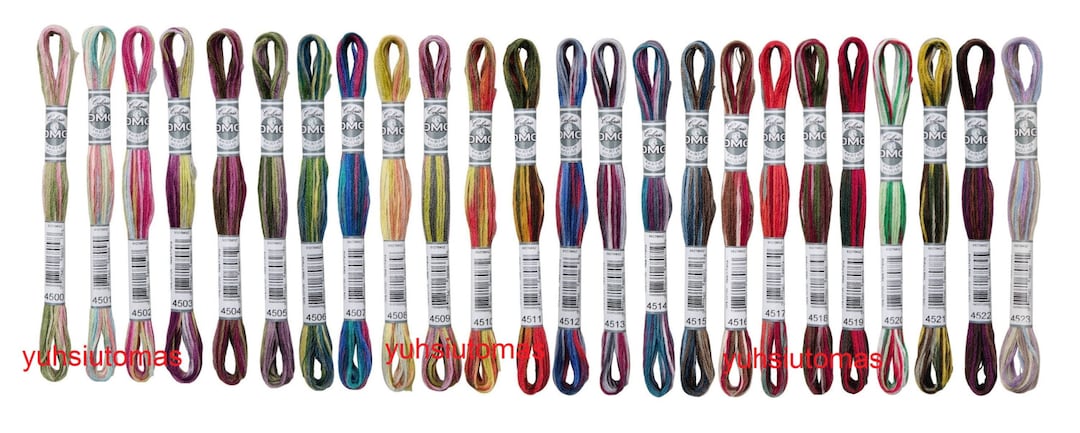 DMC Full Set Coloris Embroidery Floss, 24 Colors - Etsy