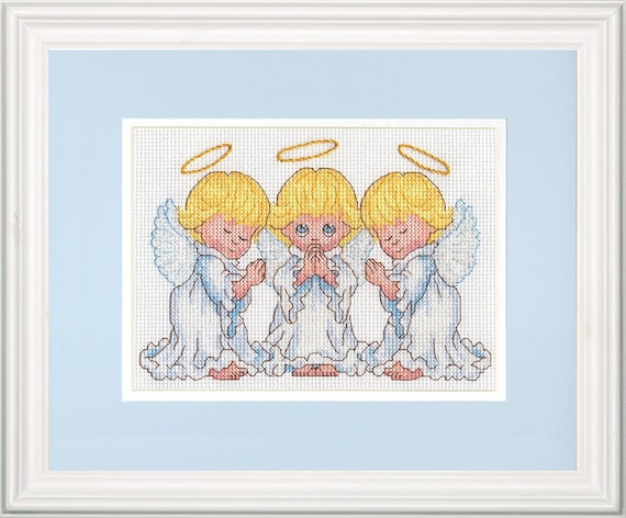 Dimensions Little Angels Counted Cross Stitch Kit | Etsy