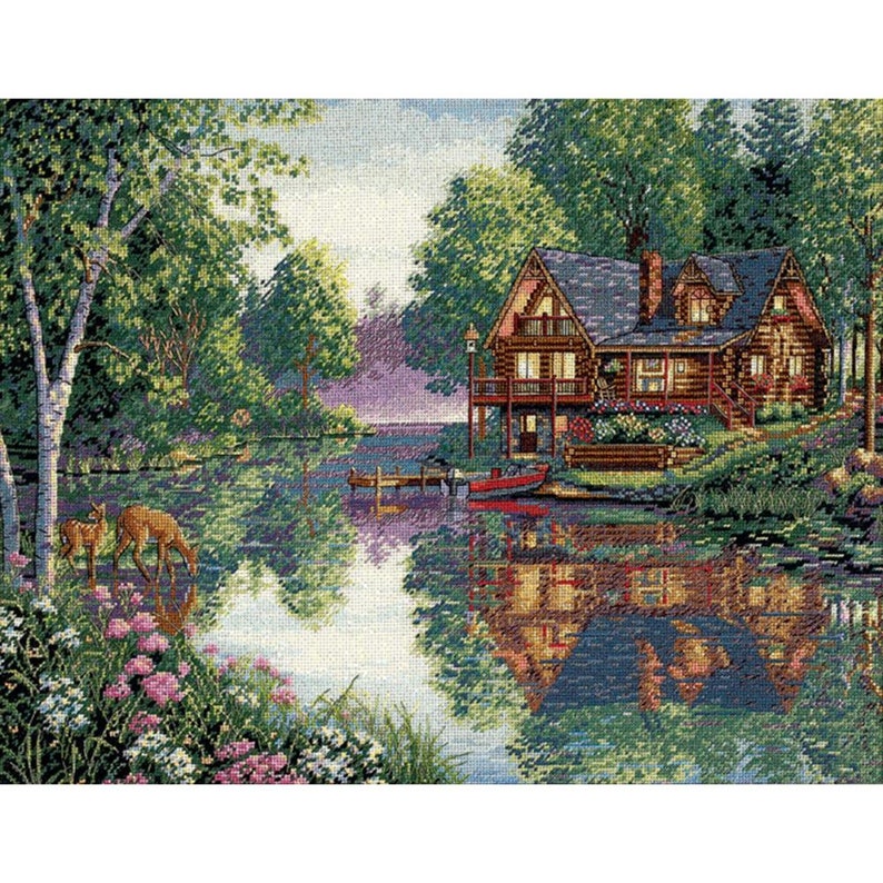 Dimensions Gold Collection Counted Cross Stitch Kit- Cabin Fever - Etsy