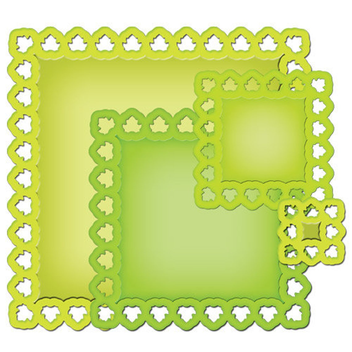 Spellbinders Nestabilities Dies Leafy Squares Picot Edge | Etsy