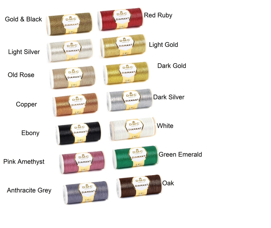 DMC Diamant Embroidery Metallic Thread - 14 Colors - Etsy