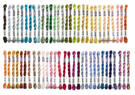 DMC Full Set Pearl Cotton Color Variations Thread 60 Colors | Etsy