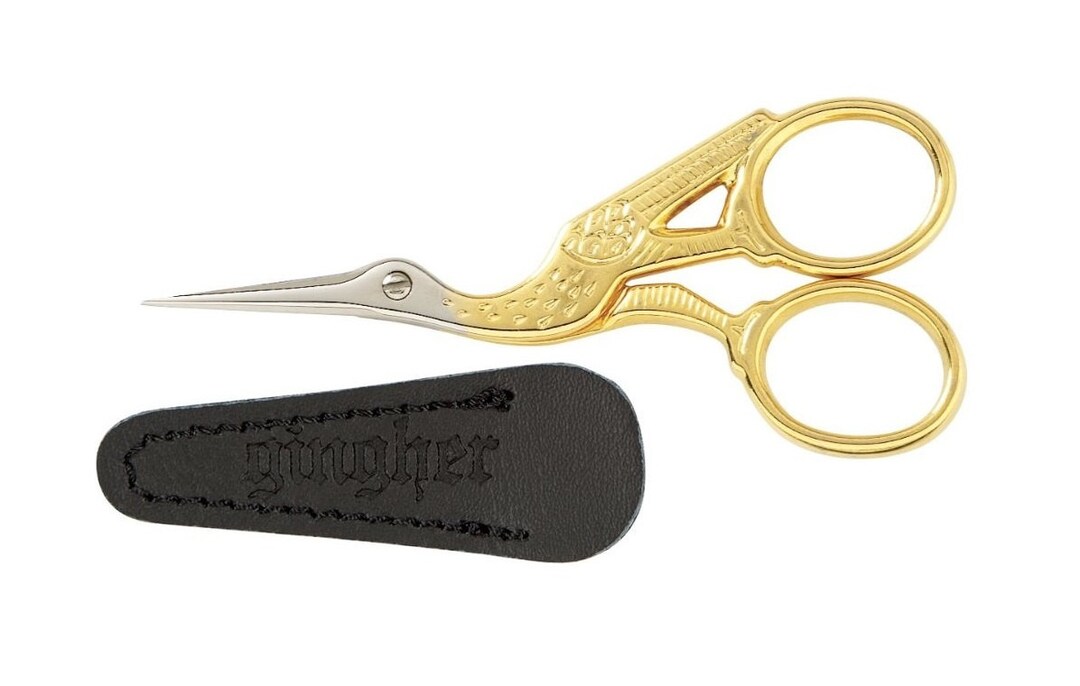 Gingher Gold-handled 3.5" Stork Embroidery Scissors - Etsy