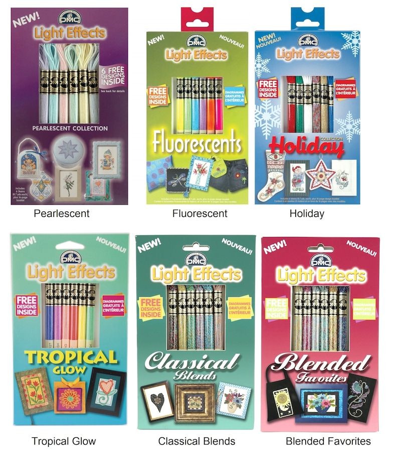 DMC Light Effects Embroidery Floss Pack Pearlescent | Etsy