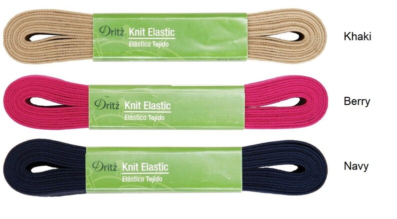 Dritz Knit Elastic 1X3yd Khaki Berry Navy | Etsy