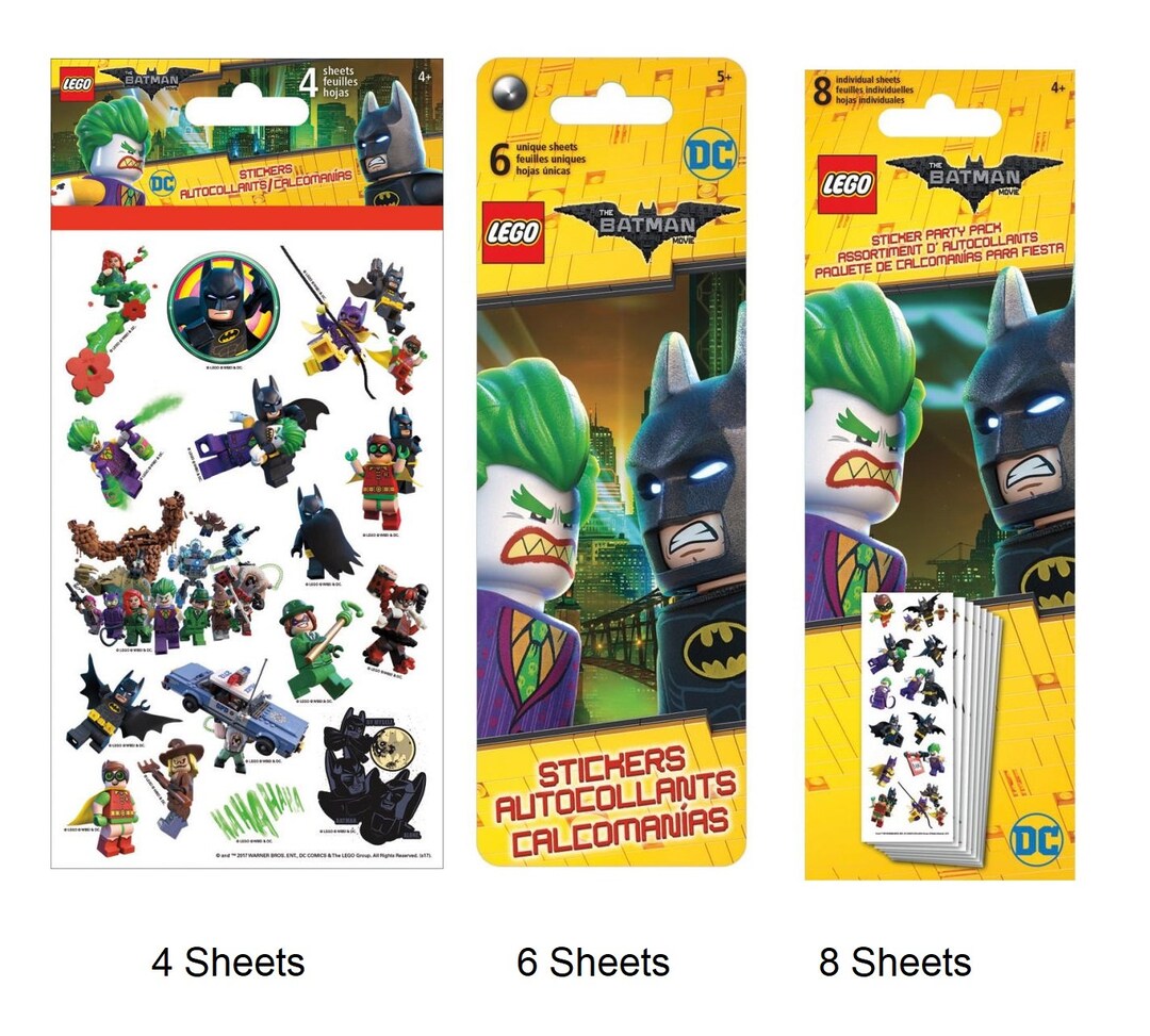 LEGO DC the Batman Movie Stickers - Etsy