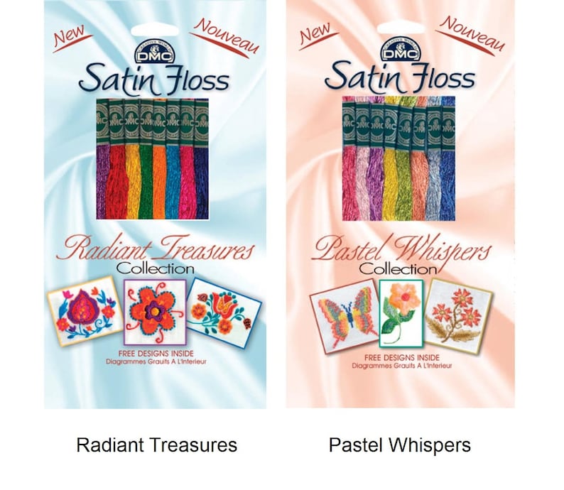 DMC Satin Embroidery Floss Pack - Radiant Treasures, Pastel Whispers - Etsy
