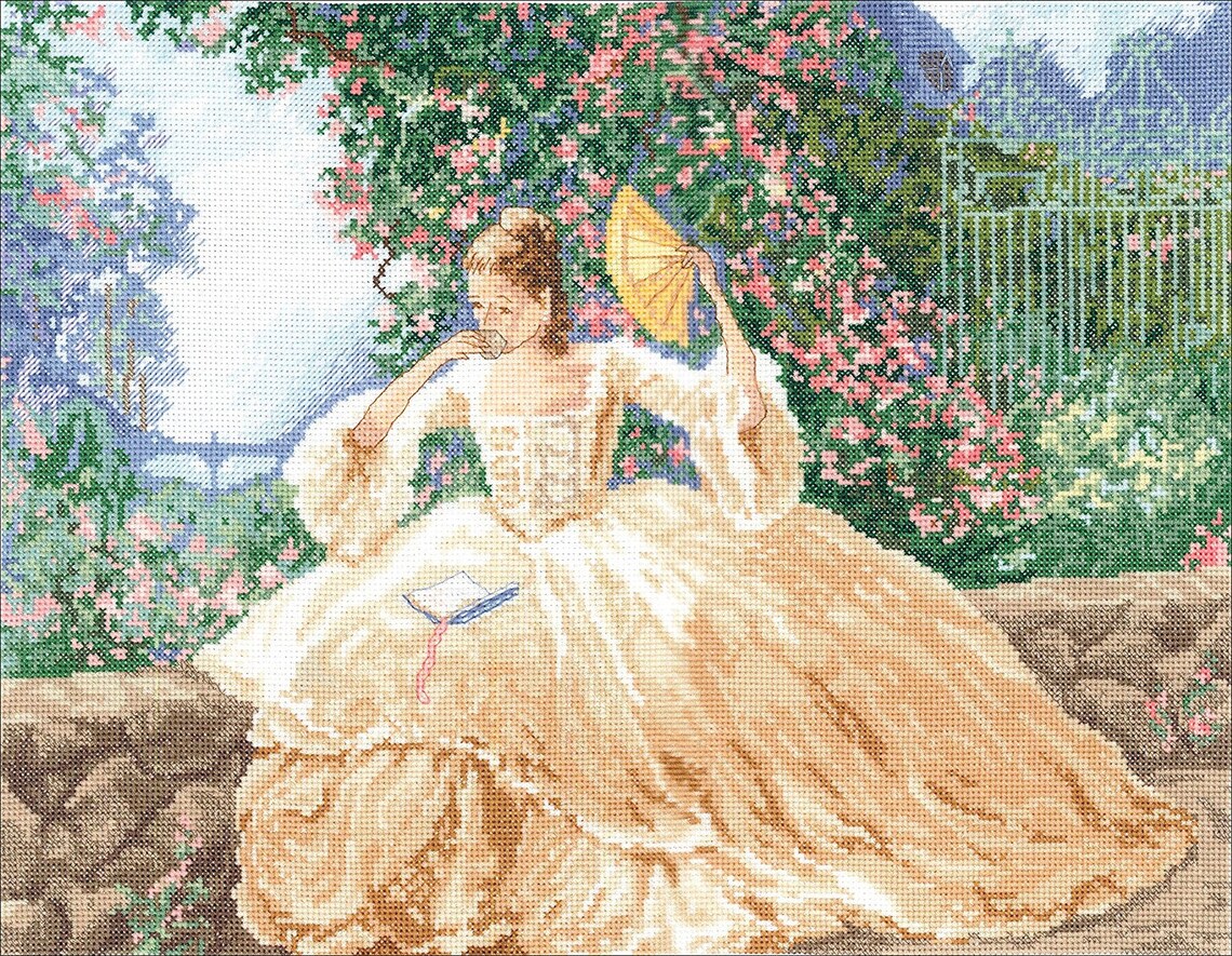 Janlynn Counted Cross Stitch Kit - Ringlets & Roses 16"x12" 14 Count - Etsy