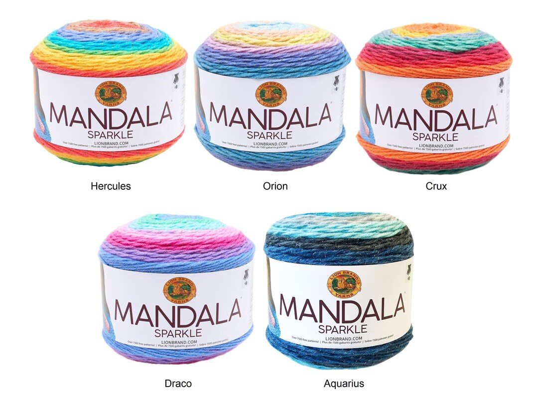 Lion Brand Yarn Mandala Sparkle - Hercules, Orion, Crux, Draco ...