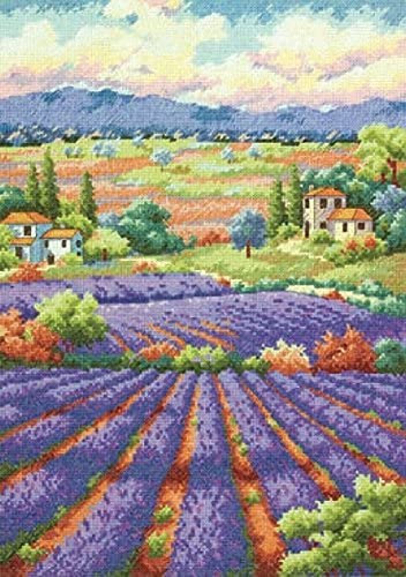 Dimensions Counted Cross Stitch- Fields of Lavender - Etsy