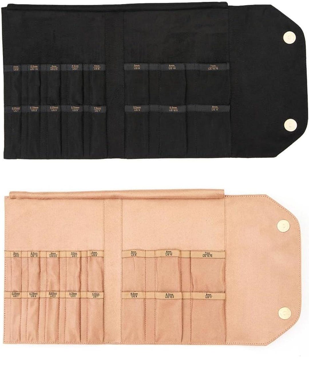 Knitpro Double Pointed Knitting Needle Case- Beige or Black - Etsy