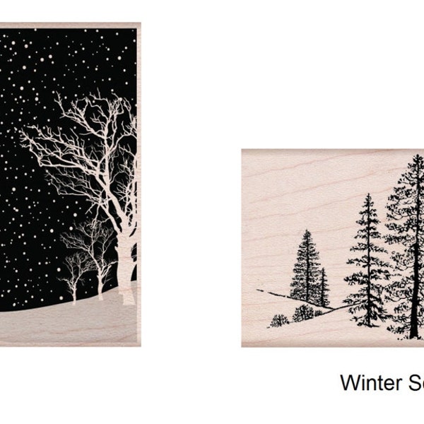 Winter Rubber Stamps - Etsy