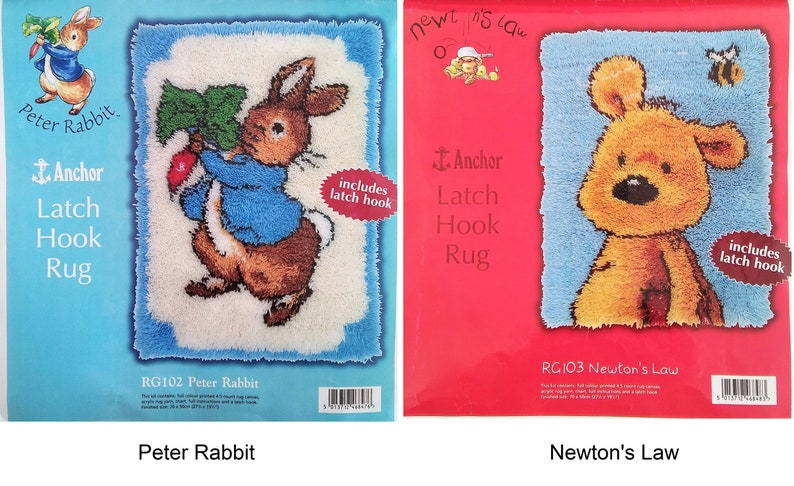 Anchor Maia Rug Latch Hook Kit Peter Rabbit Newton's | Etsy