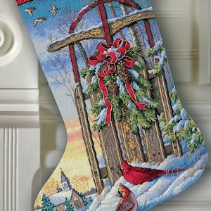 Dimensions Gold Cross Stitch Kit - Holiday Glow Stocking, Sweet Dreams ...