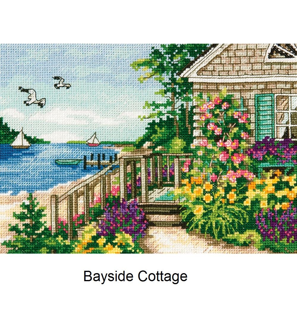 Dimensions Gold Counted Cross Stitch Kit - Bayside Cottage (70-65145 ...