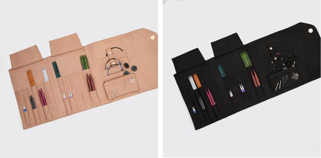 Knitpro Assorted Needle Case- Beige or Black - Etsy