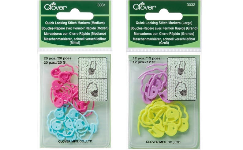 Clover Quick Locking Stitch Markers Medium or Large | Etsy