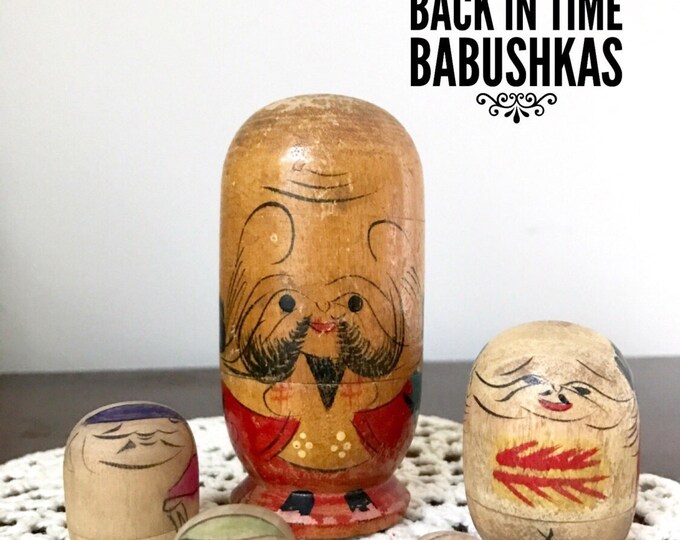 Nesting Dolls, Vintage Male Japanese Fukuruma Nesting Doll, Fukurokuju ...