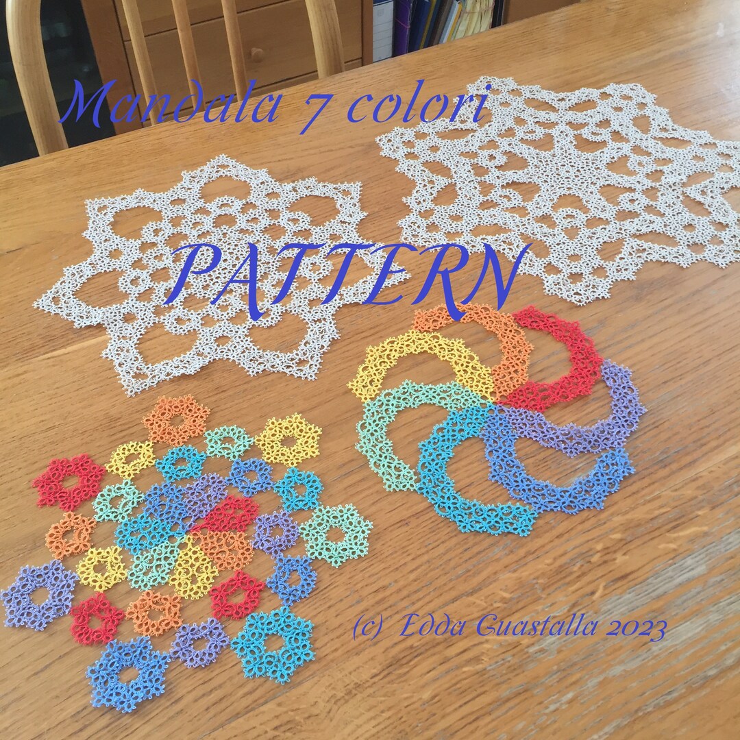 Mandala 7 Colors, Tatting Pattern - Etsy