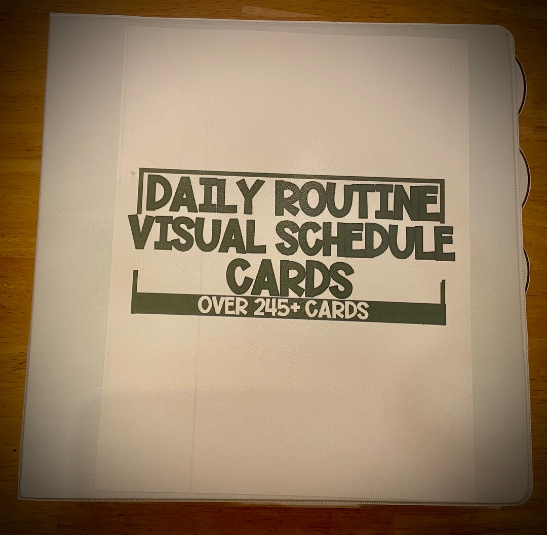 Daily Routine Visual Schedule Cards - First/then - Autism and Disables ...