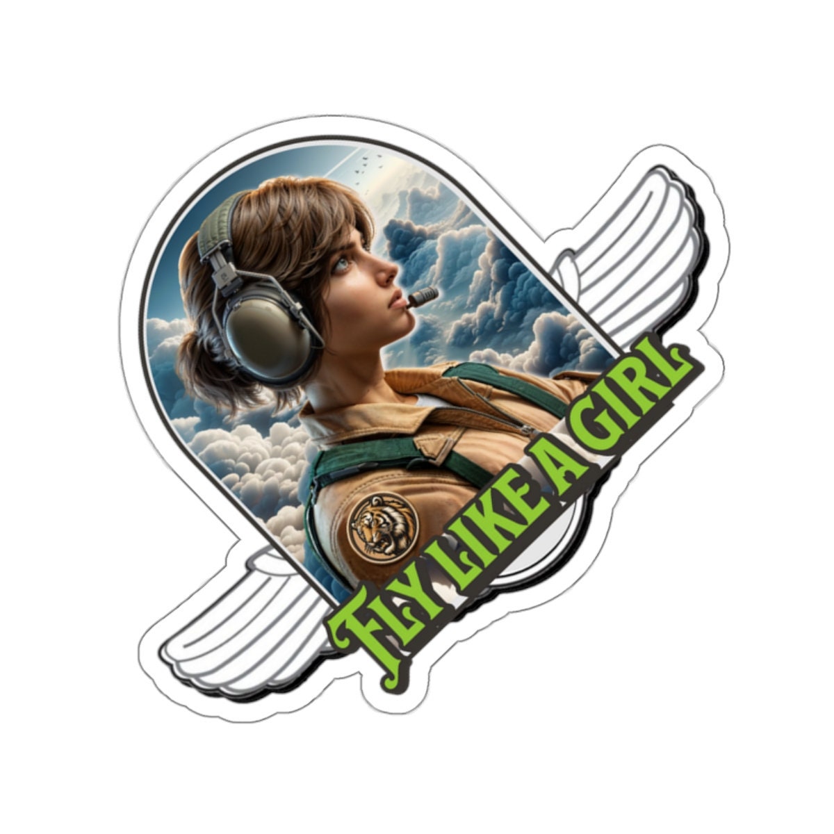 Fly Like a Girl Sticker, Decal, Female Aviators and Aviation ...