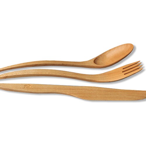 Handmade Teak Wood Cutlery Set 4PC Reusable Utensils Travel | Etsy
