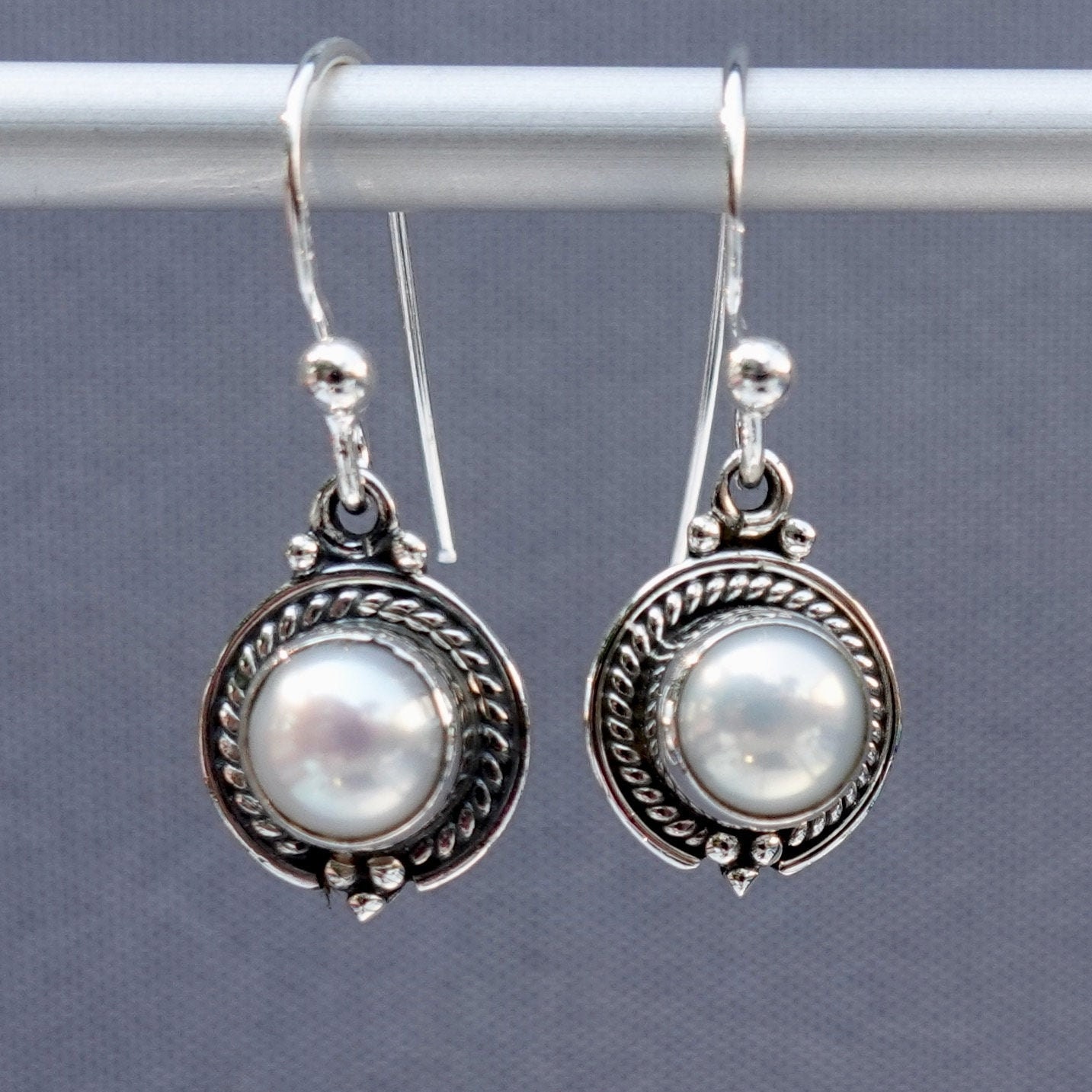 Wire June Birthstone Earrings - Etsy