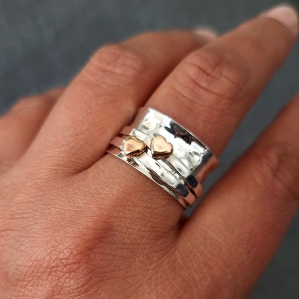 Spinner Ring Sterling Silver - Etsy