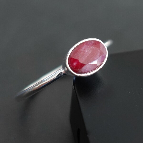 Small Ruby Ring - Etsy