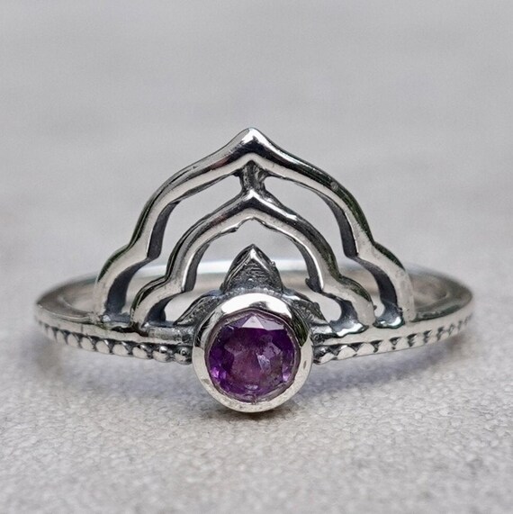 Amethyst thumb ring store