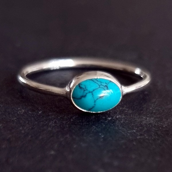 Horizontal Oval Engagement Ring - Etsy