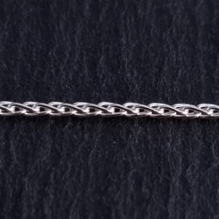 Wheat Spiga Chain 1.5mm 925 Sterling Silver Chain 16 | Etsy