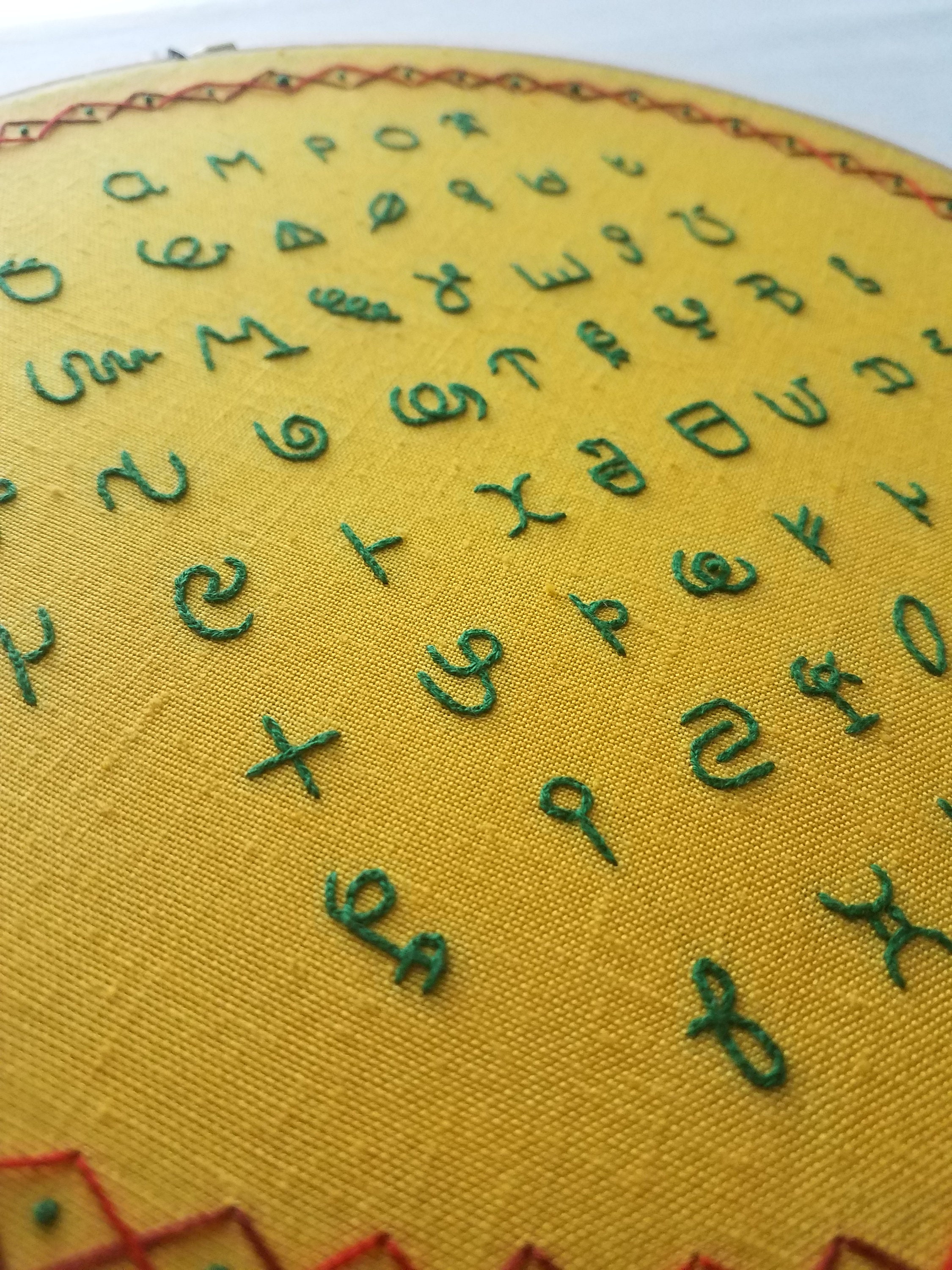 Afaka Syllabary Embroidery Handgestikt Borduurwerk - Etsy Nederland