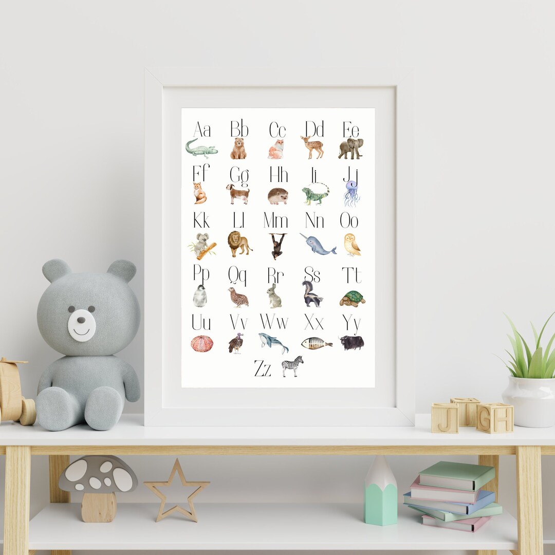 ABC Animal Print* ABC Wall Decor*toddler Room Decor*nursery Decor*abc ...